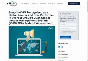 SimplifyVMS Recognized as a Global Leader and Star Performer in Everest ...